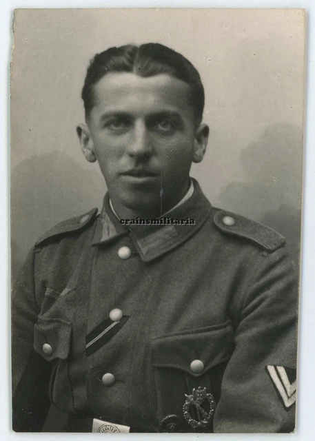 ORIG. FOTO PORTRAIT Heer Obergefreiter mit Sturmabzeichen ISA Orden EUR ...