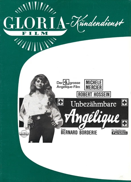 WERBERATSCHLAG | UNBEZÄHMBARE ANGELIQUE | Original Gloria 1967 ...