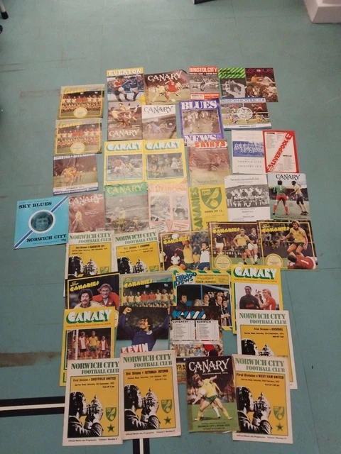 VINTAGE FOOTBALL PROGRAMMES 1970s/80s Bundle X 40 £18.00 - PicClick UK