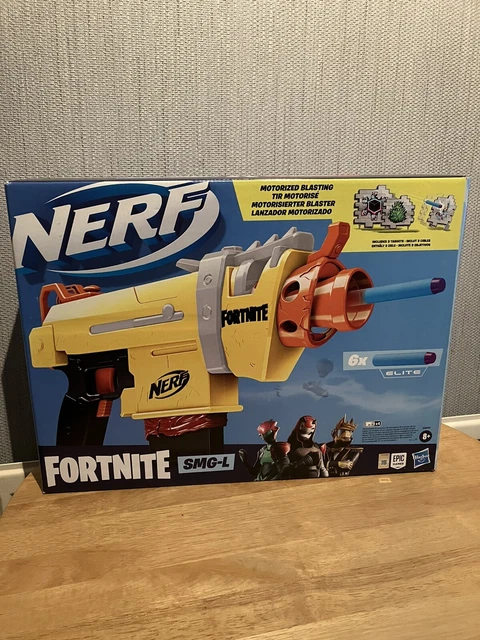NERF FORTNITE SMG-L Submachine Blaster Ages 8+ Toy Gun Target Darts ...