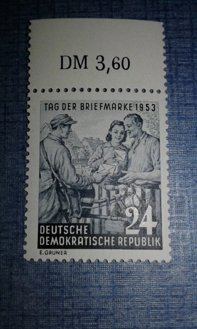 DDR MI-NR 396 Tag der Briefmarke 1953 postfrisch Rand EUR 1,00 - PicClick DE
