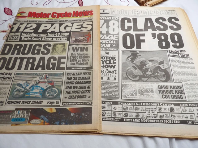 MOTOR CYCLE NEWS(5,10,1988)YAMAHA YZ125 & YZ250 test/moto-guzzi ...