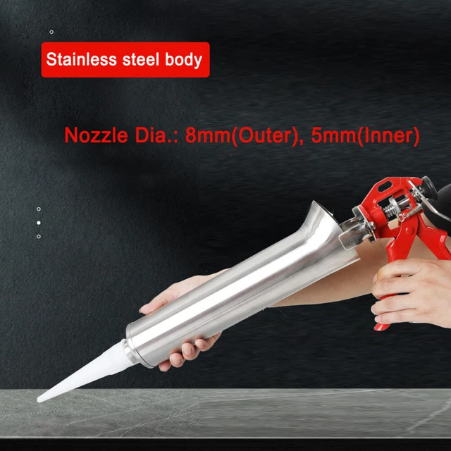 MORTAR GROUTING POINTING Gun Cement Caulking Pump Stainless Hand ...