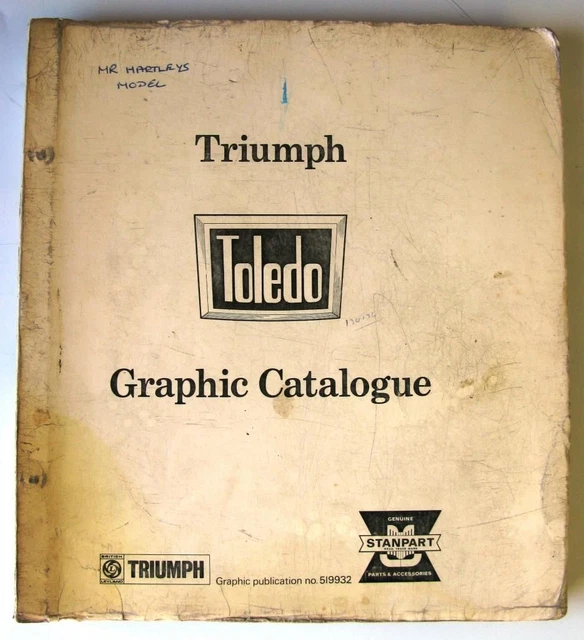 TRIUMPH TOLEDO CAR Illustrated Spare Parts List Catalogue c1973 #519932 ...