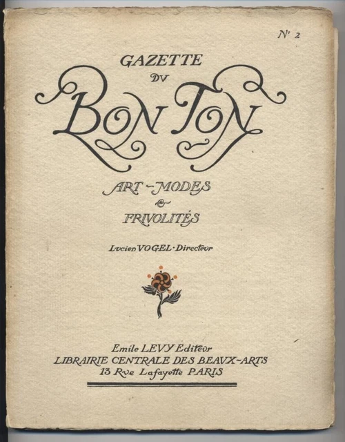 GAZETTE DU BON Ton - N°2 1912 avec 8 Lithographies Coloris EUR 250,00 ...