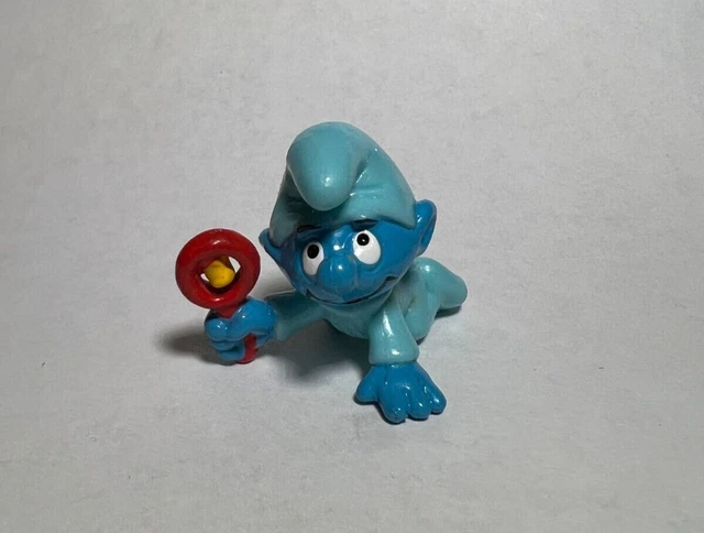 VINTAGE THE SMURFS - BABY BOY Smurf PVC Figure Peyo 1981 Schleich Toys ...