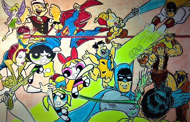 ORIGINAL CARTOON MULTIVERSE TV POP ART 11X17 ANIMATION BOARD Drawing ...