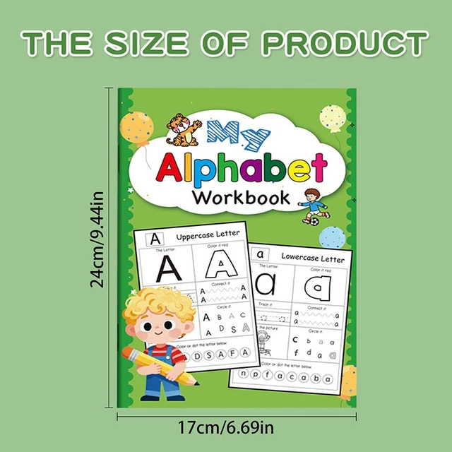 48 PAGES, A-Z Alphabet Exercise Book, Writing Practice,English Homework ...