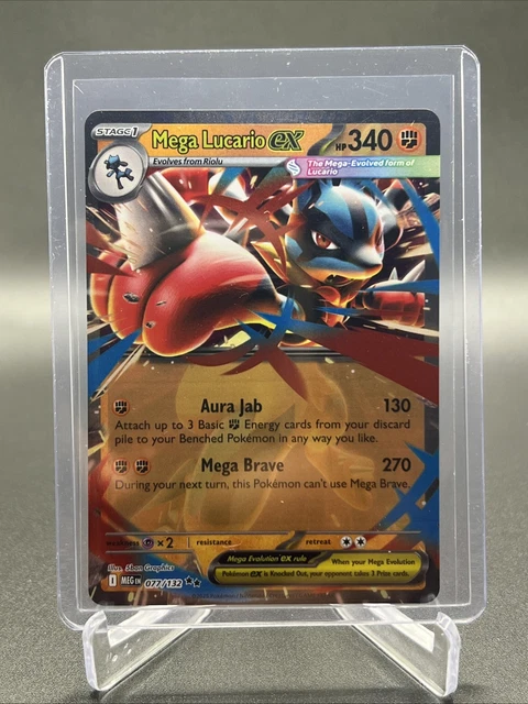 MEGA LUCARIO EX Double Rare ME01: Mega Evolution 077/132 NM £1.83 ...