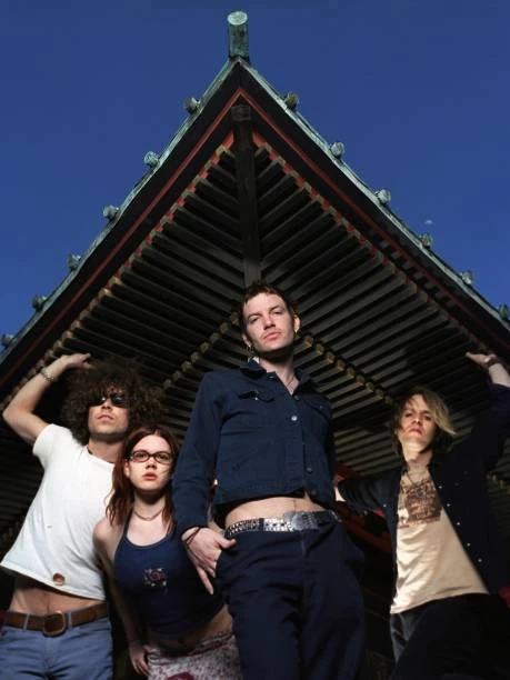 ROCK BAND THE Dandy Warhols drummer Brent De Boer, keyboardist Zia ...