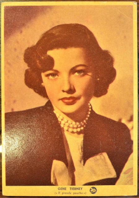 CARTE POSTALE ORIGINAL 20TH Century Fox Gene Tierney Il Grande Gaucho ...