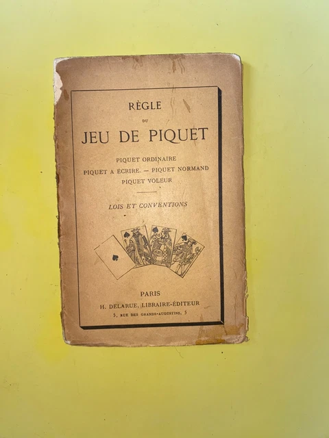 RÈGLE DU JEU de Piquet Lois et convention EUR 9,00 - PicClick FR