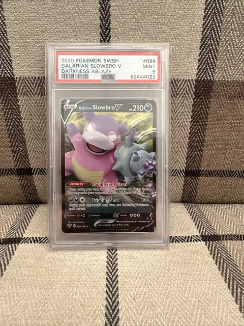 2020 POKEMON SWSH Galarian Slowbro V Holo Foil #099/189 PSA 9 Darkness Ablaze EUR 23,62 ...
