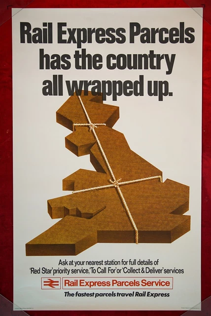 BR RAIL EXPRESS Parcels All Wrapped Up Original Railway Poster Artwork ...
