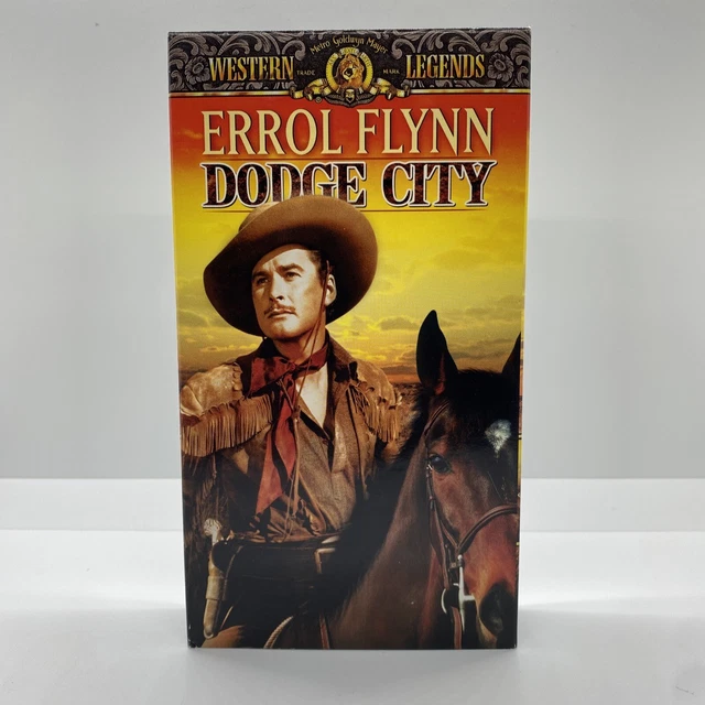 DODGE CITY (VHS) Errol Flynn Olivia de Havilland Ann Sheridan Bruce ...