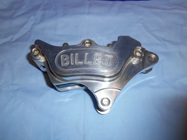 HARLEY DAVIDSON HARRISON "Billet" Brake Caliper 4-Pot Fits 84-99 Model ...