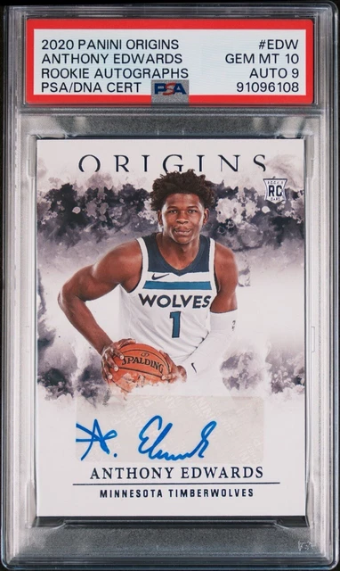 ANTHONY EDWARDS 2020 Panini Origins Rookie Autografi RA-EDW PSA 10 ...