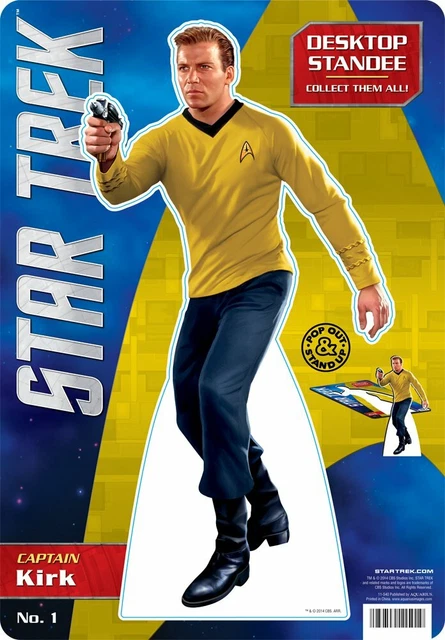 DESKTOP STANDEE STAR Trek Captain Kirk William Shatner $8.95 - PicClick AU