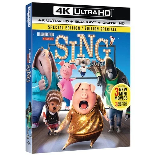 SING - 4K Ultra HD/Blu-Ray/Digital HD - Brand New (Special Edition ...