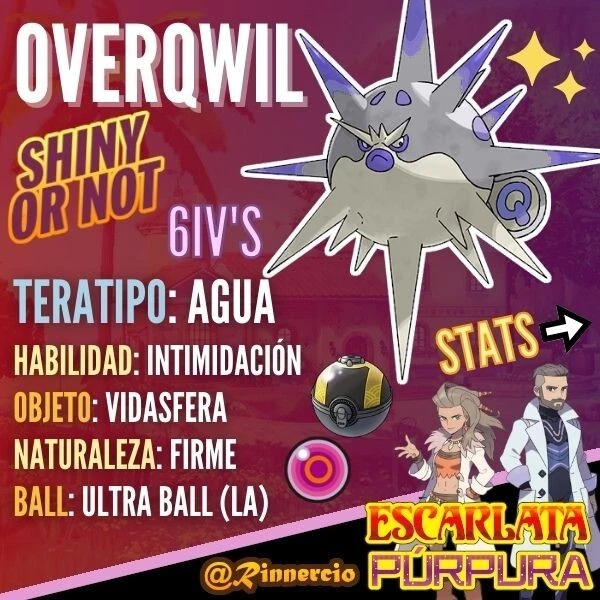 OVERQWIL &SHINY OR not" 6Ivs Pokemon Escarlata y Púrpura 🍇🍊 EUR 2,90 ...
