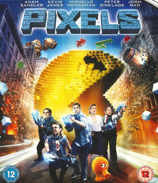PIXELS (2015) BLU-RAY, Adam Sandler, Kevin James, Michelle Monaghan EUR ...