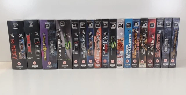 WWF / WWE Full 2001 Retail VHS 22x Wrestling Tapes Bundle! No Way Out ...