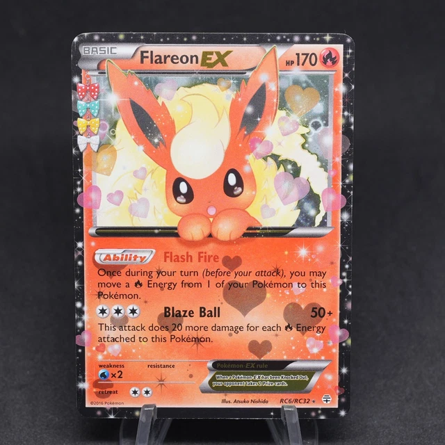 FLAREON EX RC6/RC32 Radiant Collection Holo Rare Pokemon TCG Card $23. ...