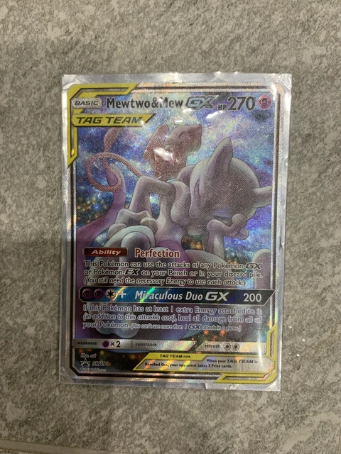 CARTE POKÉMON FULL/ Alt Art Mewtwo And Mew GX SM191 Tag Team Promo ...