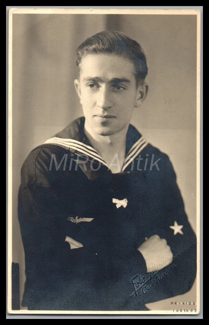 FOTO, WK2, PORTRÄT Matrose/Fähnrich mit Offz.-Laufbahn, Studioaufnahme ...