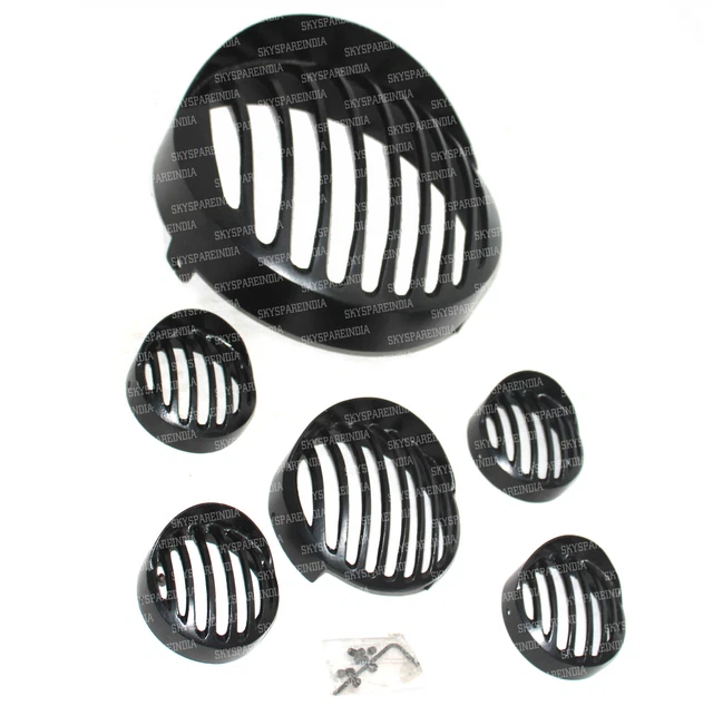 FOR ROYAL ENFIELD Meteor 350 Headlight & Indicator Protector Grill ...