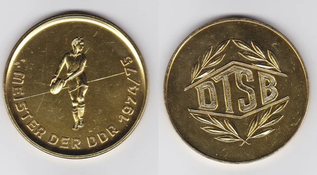 DDR MEDAILLE DTSB Meister der DDR 1974/75 Rugby ? Stufe Gold (121434 ...