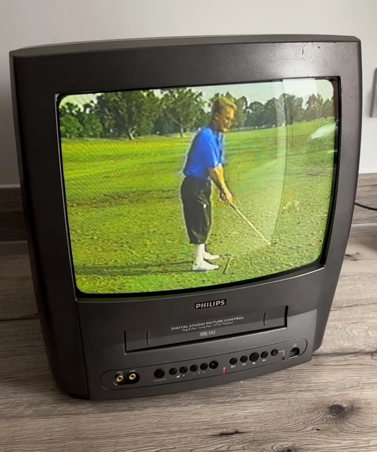 PHILIPS 14” NO14PV111 CRT & VHS Combi TV Perfect For Retro Gaming FULLY WOKRING £95.99 - PicClick UK