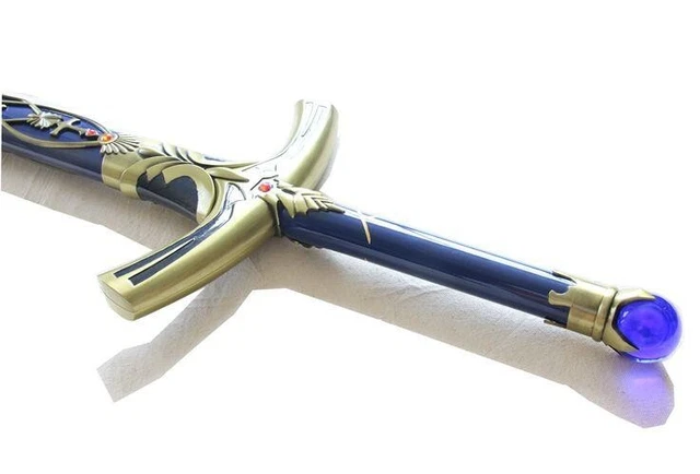 S0186 ANIME FATE Stay Night Caliburn Sabre Sword In The Stone Gold Blue ...
