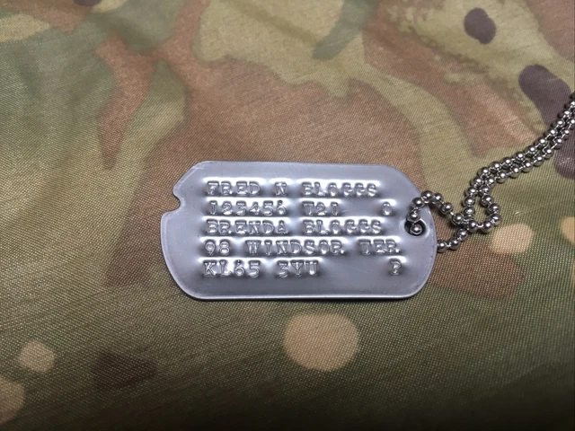 AUTHENTIC US WW2 Notched GI Army Dog Tag ID disc Military Custom ...