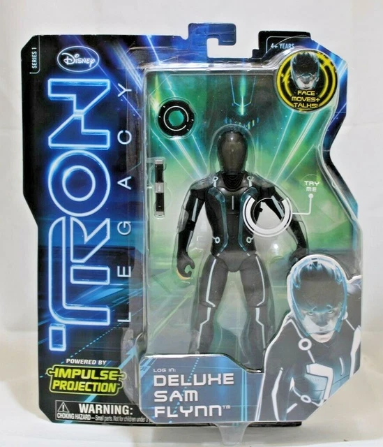 FIGURINE ARTICULÉE DISNEY Tron Legacy Deluxe Sam Flynn 2010 Spin ...