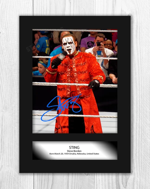 STING WWE A4 signed photograph picture poster Choice of frame £10.63 ...