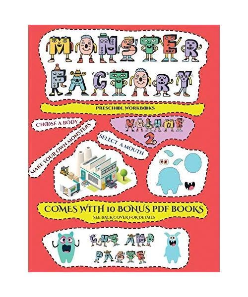 PRESCHOOL WORKBOOKS (CUT and paste Monster Factory - Volume 2): This ...