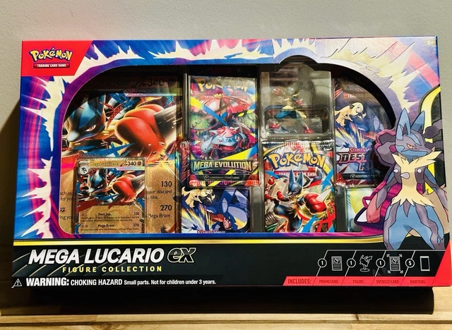 POKEMON TCG MEGA Lucario ex Premium Figure Collection Box sigillato in ...