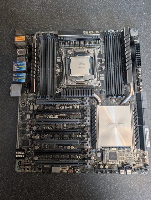 ASUS X99-E WS Intel Motherboard LGA2011-v3 + IO Shield + Xeon 1650 v4 ...