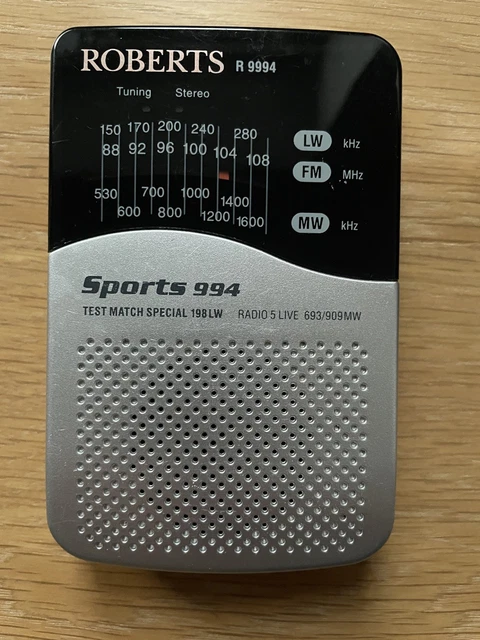ROBERTS SPORTS 994 Test Match Special Pocket Radio (R9994) Lm Fm Mw ...