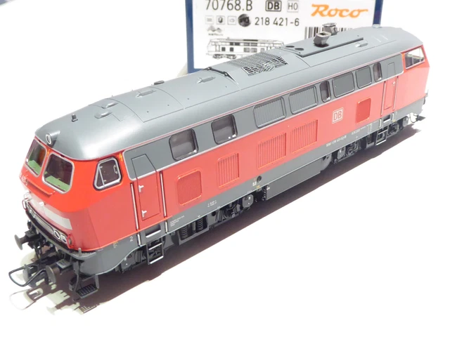 ROCO HO 70768 B DB AG 4ach Diesellok 218 421 6 rot OVP Sound gebraucht ...