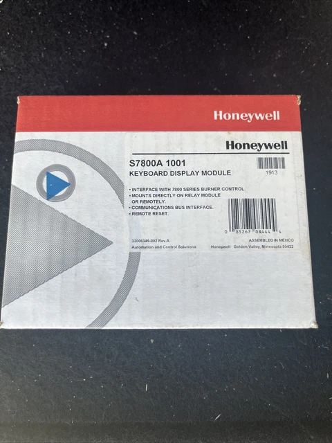 HONEYWELL 7800 SERIES BURNER CONTROL S7800A 1001 MODULE EUR 414,71 ...