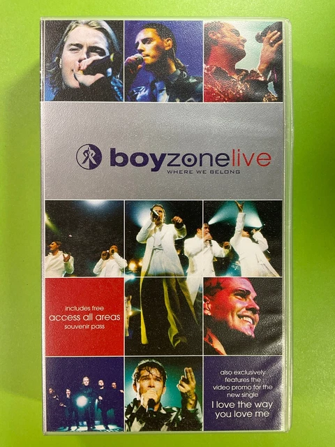 BOYZONE, LIVE, WHERE We Belong, VHS Video Tape, 1998, Filmed In ...