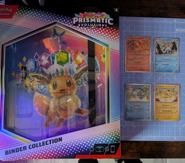 POKÉMON TCG PRISMATIC Evolutions Binder ONLY + 4 Promo Cards EUR 21,59 - PicClick IT