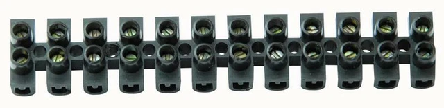 TERMINAL BLOCK BLACK 6A 10/Pk, Terminal Strip Mount, Terminal Bloc For ...