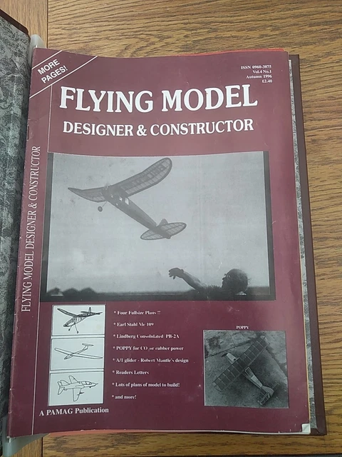 12 X FLYING model designer and constructor magazine With Folder 1996 ...