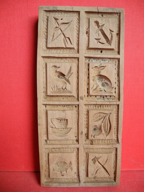 BÄCKER ANTIKE SPRINGERLE Model Holzmodel Backform Spekulatius Form 8 ...