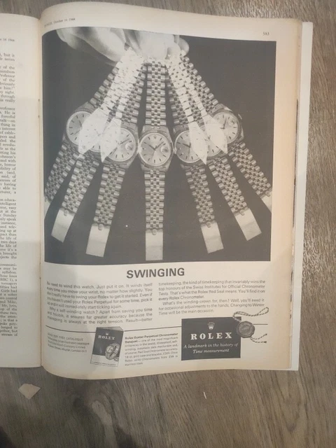 VINTAGE ROLEX WATCH Magazine Advert 1960s Very Rare £16.32 - PicClick UK