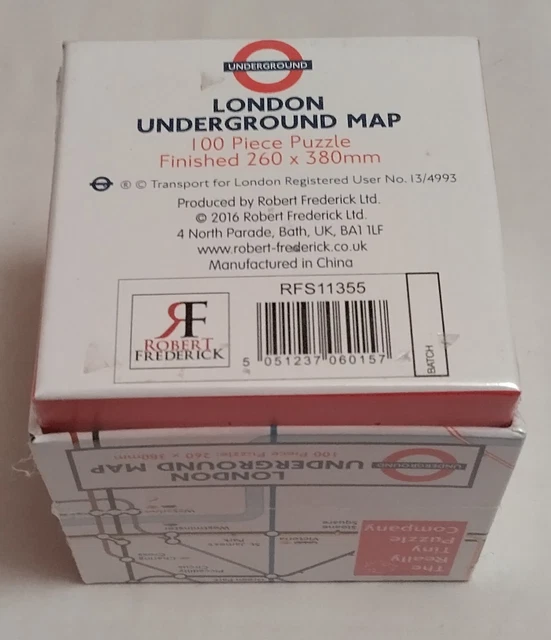 LONDON UNDERGROUND TUBE Map 100 Piece Jigsaw Puzzle (26x38 cm) [2016] £ ...