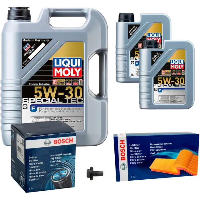 BOSCH INSPECTION SET 7 L Huile Liqui Moly Spécial Tec de F 5W-30 pour Jaguar EUR 122,60 ...